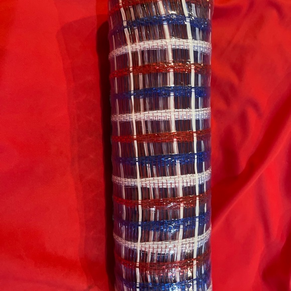 brother and sister studios | Office | Red White And Blue Deco Mesh ...